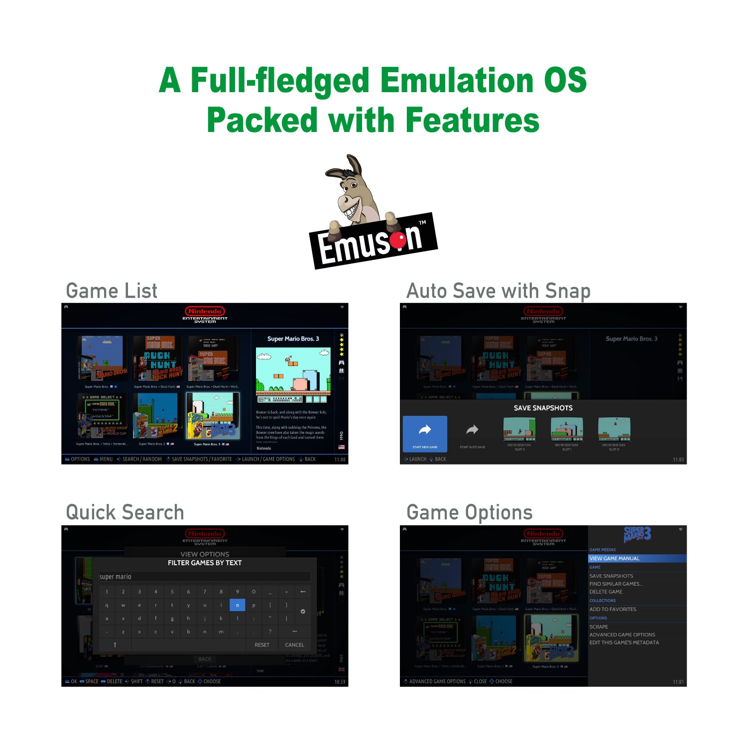 Sonicon EmuSon Emulation Board, Mini Computer w/ 148 Emulators Preload ...